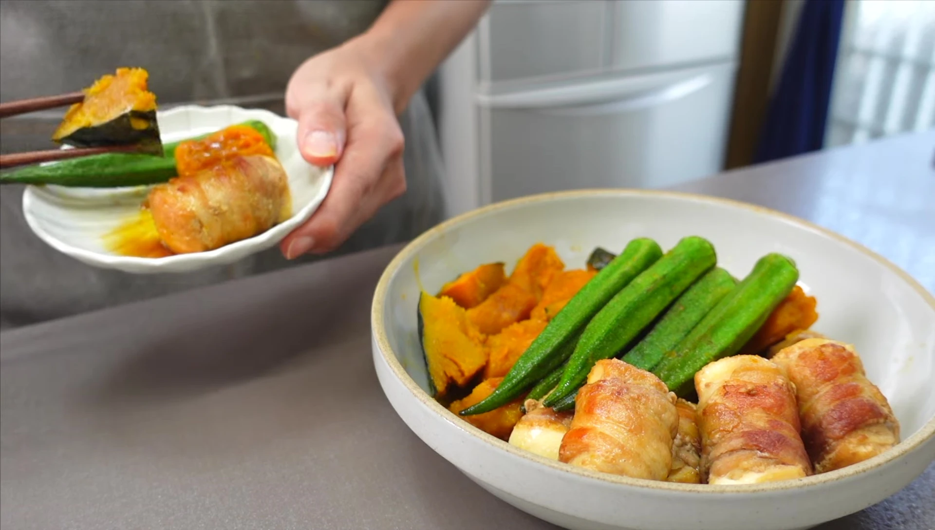 Pumpkin and Pork Stew with Deep-Fried Tofu: A Delicious Fall Recipe